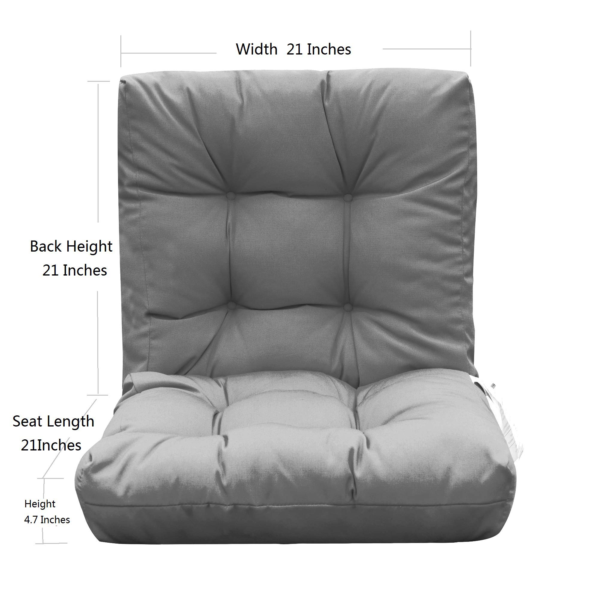 QILLOWAY Outdoor Seat/Back Chair Cushion Tufted Pillow, Spring/Summer ...