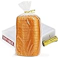 Amazon.com: Reusable Plastic Bread Bags - 100 Pack Clear Loaf Bags for Homemade Bread - Perfect ...