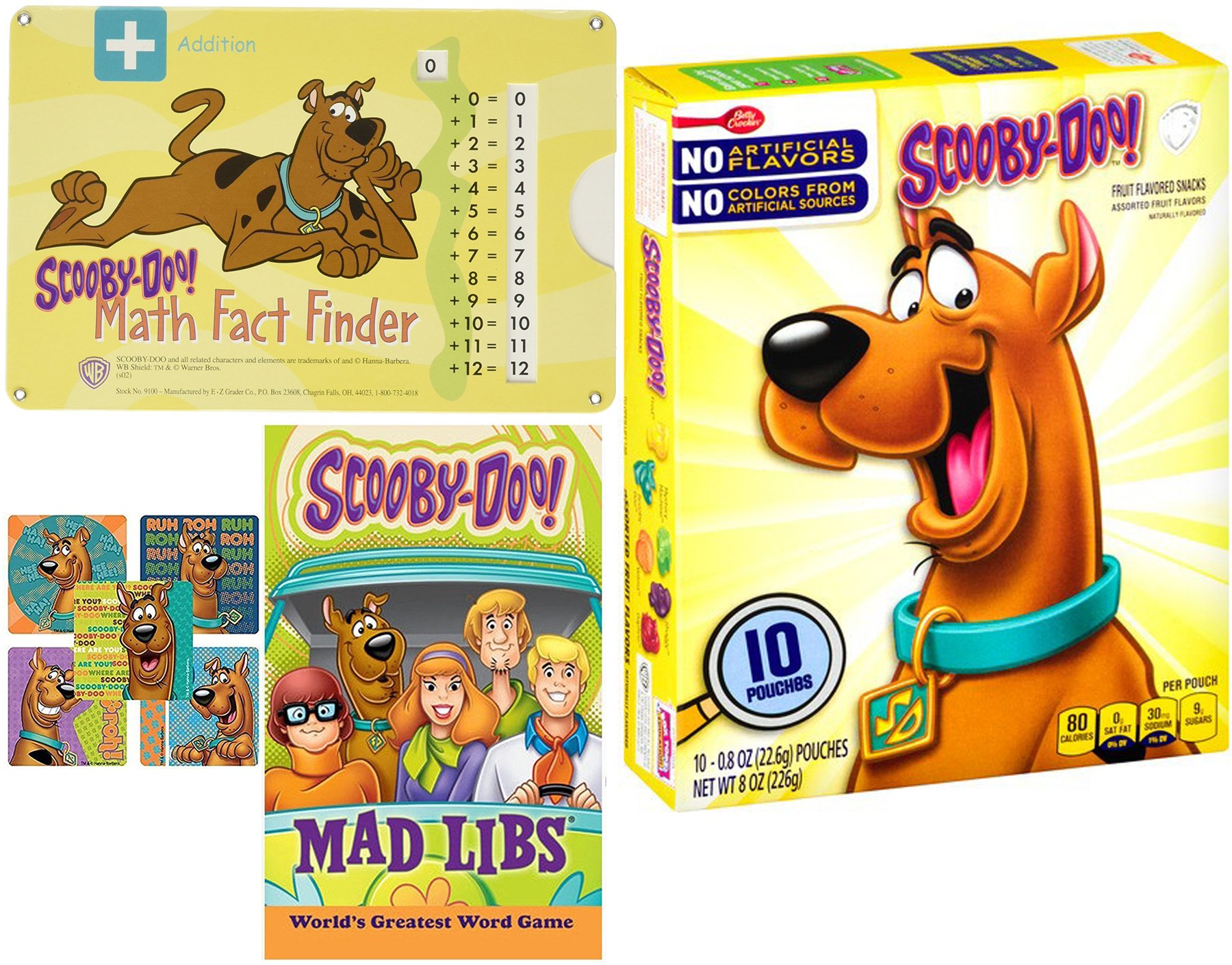 Scooby Snacks 10 Pk Assorted Fruit Flavors + School Math Finder ...