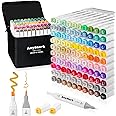 Amazon.com : AnyMark Alcohol Markers Brush Tip, 100+1 Colors Dual Tip Brush & Chisel Alcohol ...