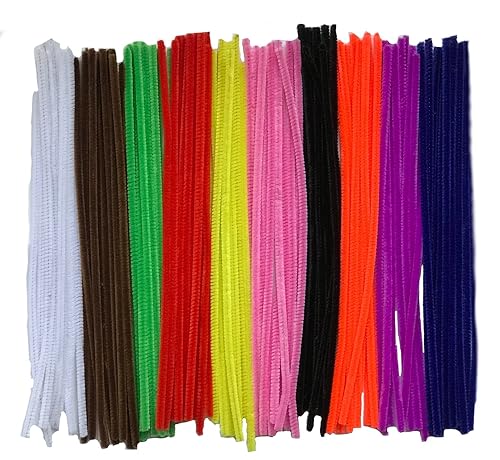 Kids B Crafty 100 Glitter Pipe Cleaners 30cm x 6mm Assorted Colours (50 ...