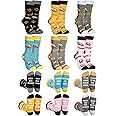 Amazon.com: Skicuff 12 Pairs School Bus Driver Socks Gifts Bulk for Men ...