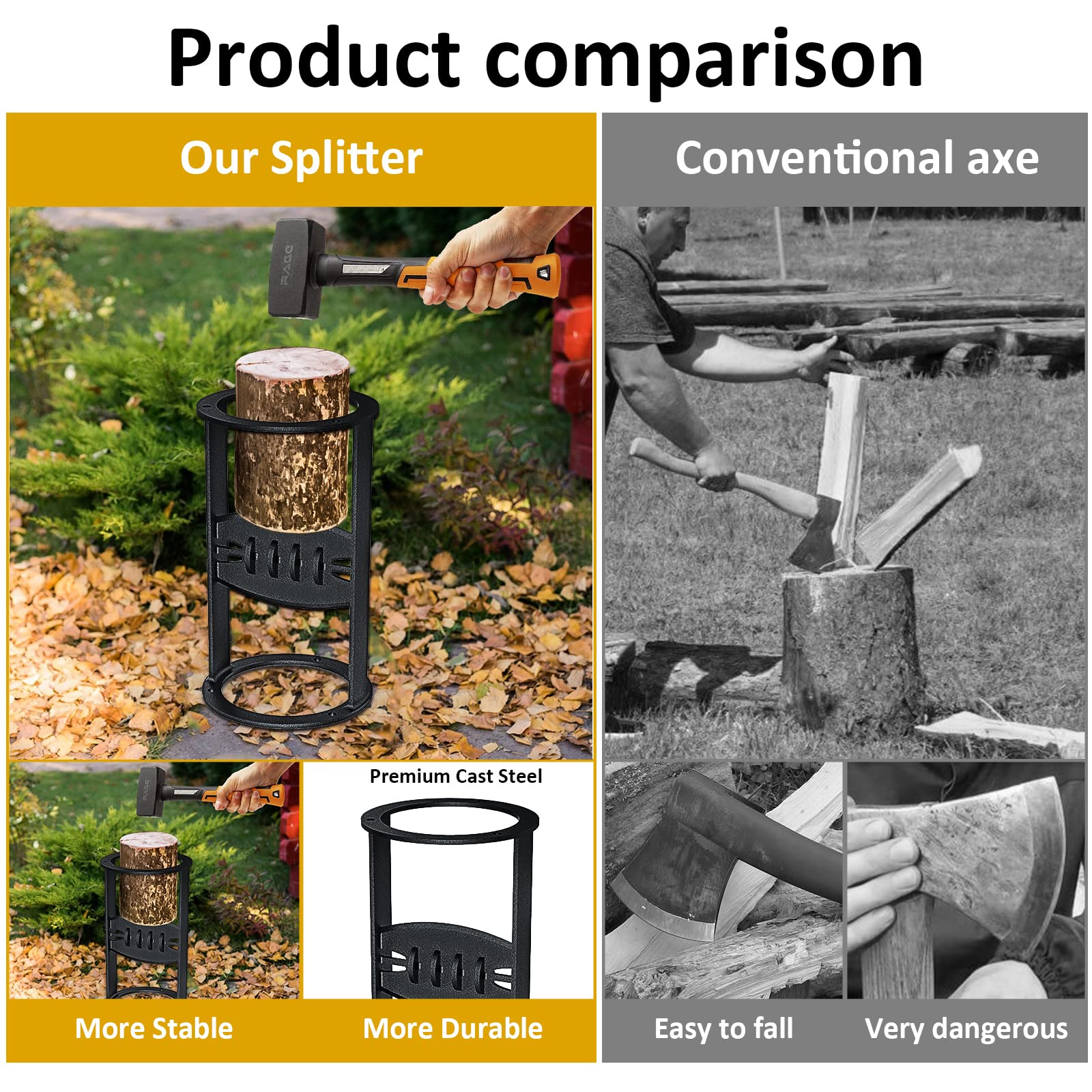 Mua young master Kindling Splitter, Cast Steel Wood Splitter, Heavy ...