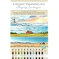Amazon.com: Grizaye Drawing Kit: Sweeping Landscapes Set of 3 Projects ...