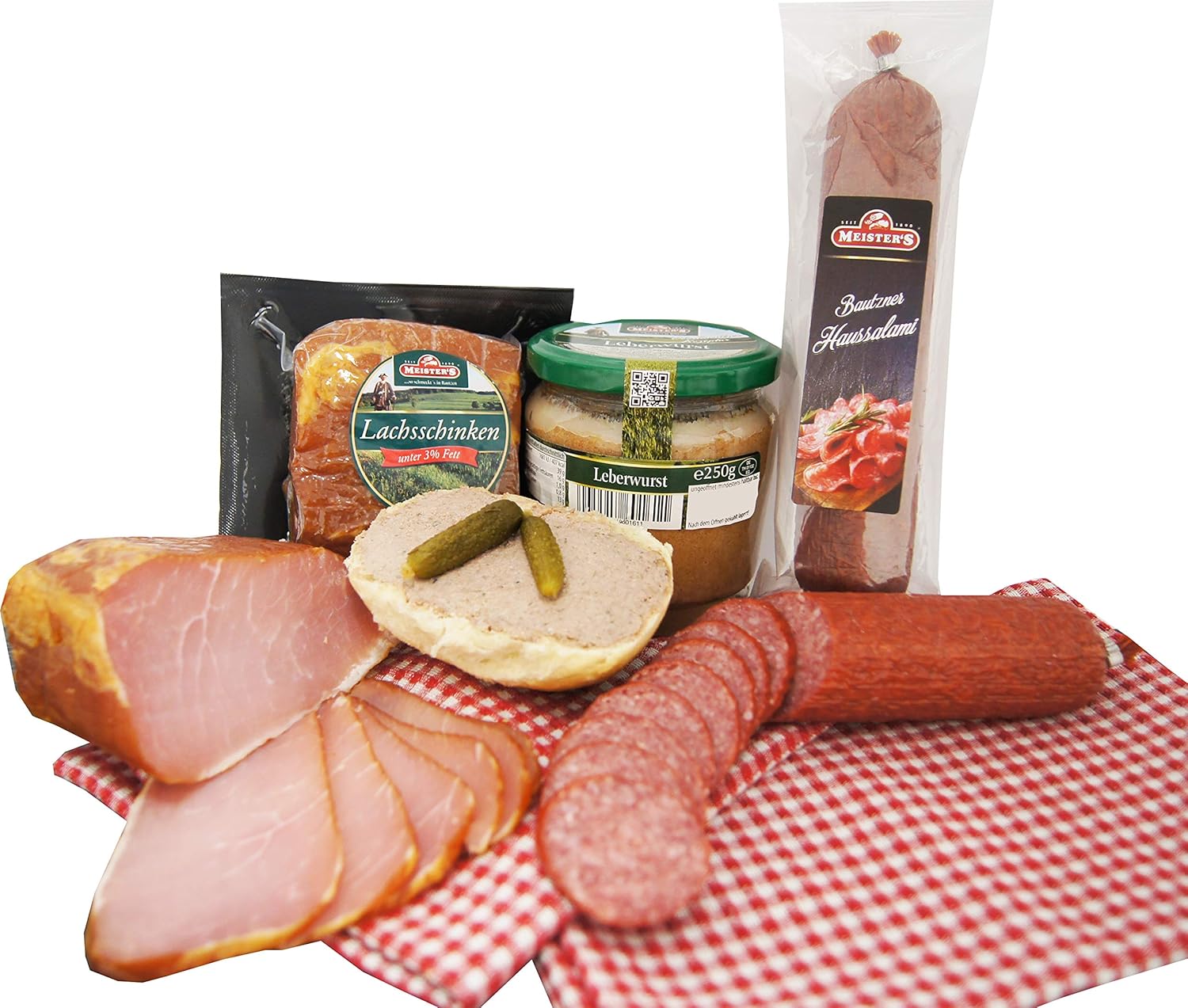 Wurstpaket Oberlausitz Geschenkset | Salami & geräucherter Schinken am ...