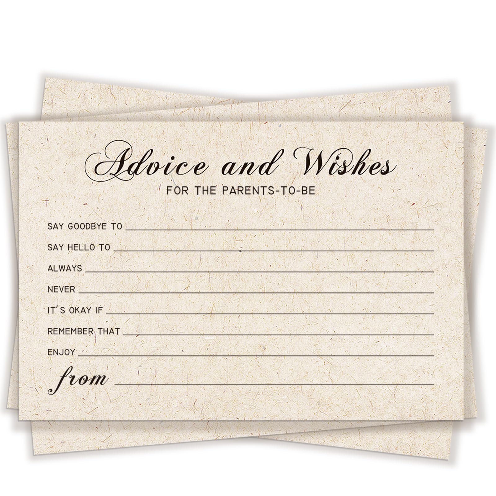 Fibevon Advice and Wishes Cards for the Parents-to-Be, 50 Pcs Baby ...