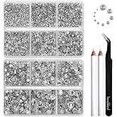 Amazon.com: BEADSLAND Hotfix Rhinestones, 6080PCS Clear Rhinestones for ...