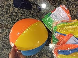 Amazon.com: Inflatable Beach Ball,SYZ Pool Party Balls Rainbow Clorlor ...