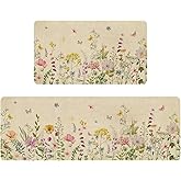 Amazon.com: Xsinufn Spring Farmhouse Kitchen Rugs and Mats Set of 2 ...