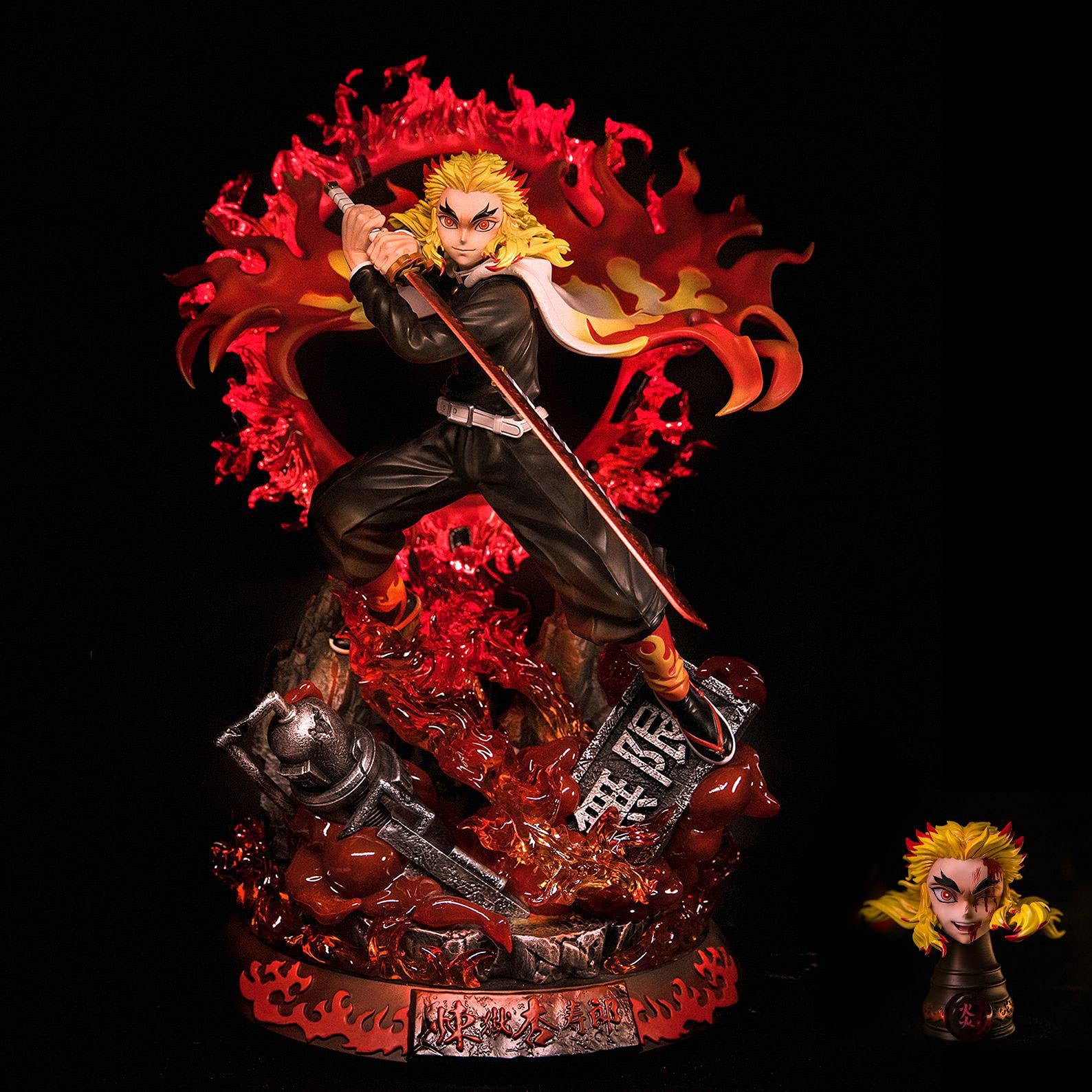 Buy naiping Demon Slayer Mugen Train Figure Rengoku Shinjurou Statue 1/ ...