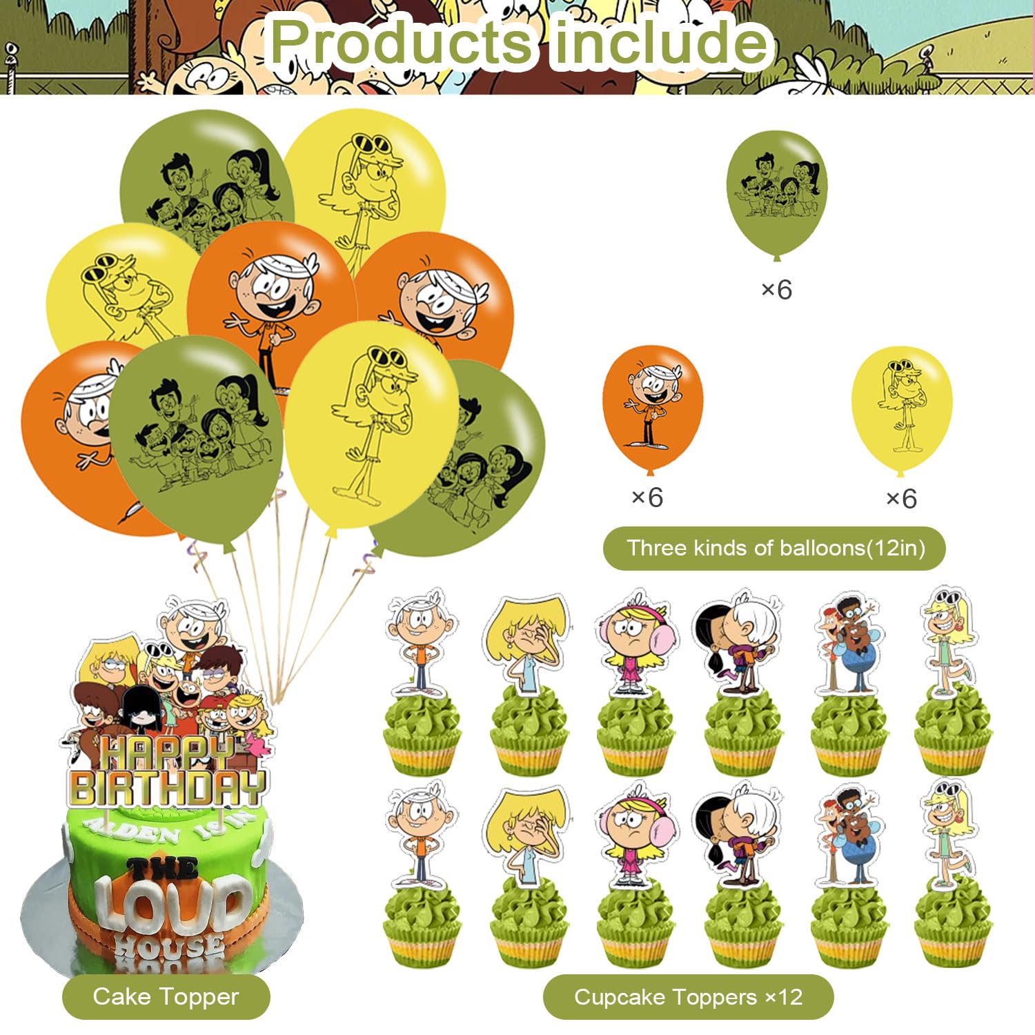 Mua The Loud House Birthday Decoration,Loud House Party Decorations ...