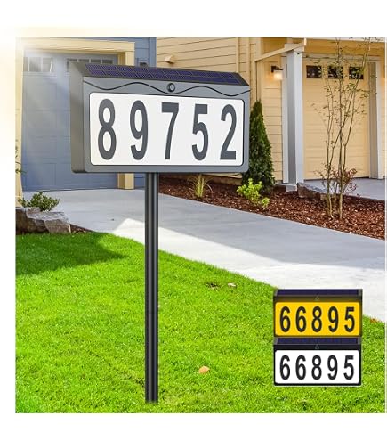 Solar Powered Vertical Address Signs