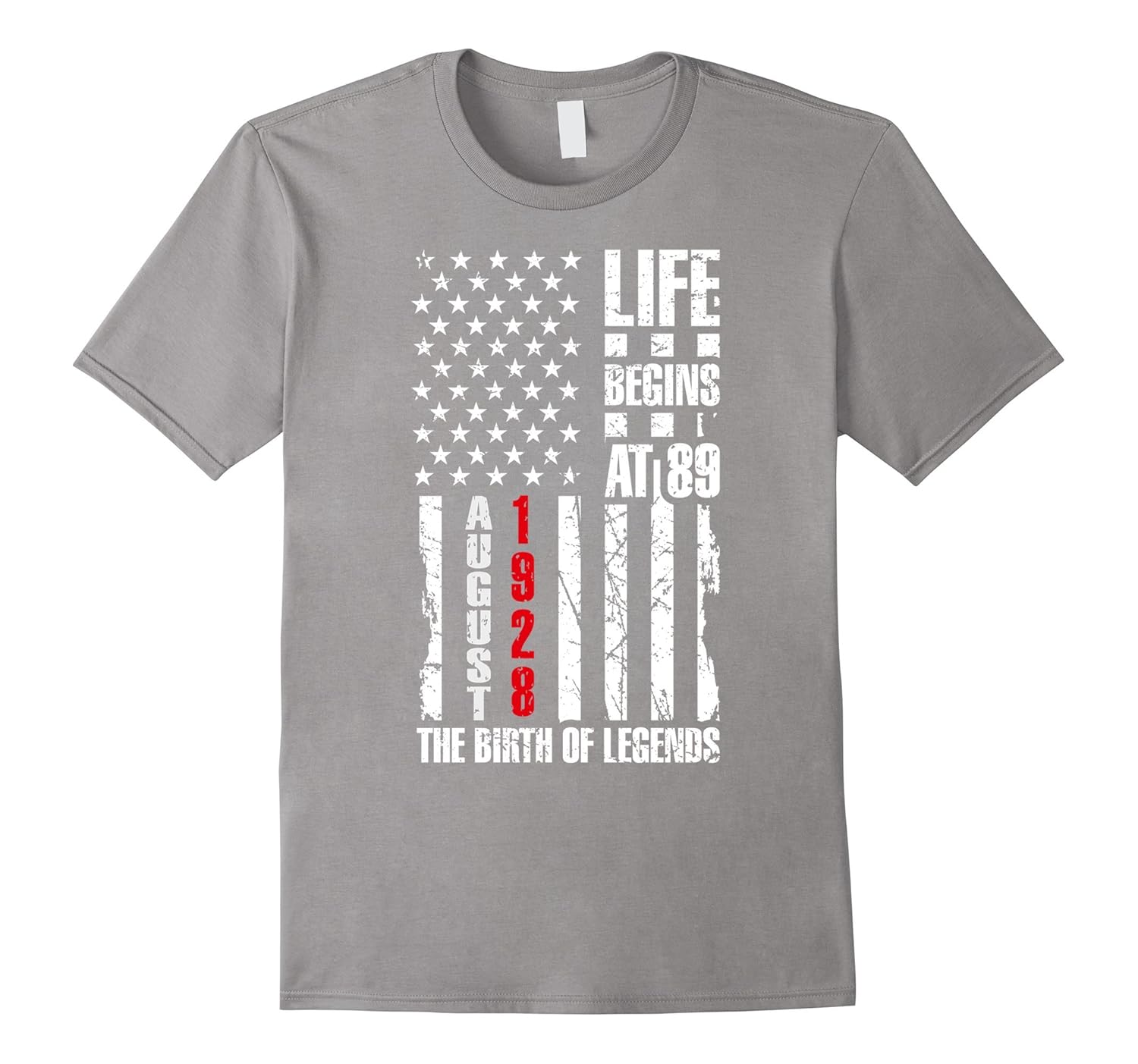 89th Birthday Gift Born in August 1928 Men Women Tee Shirt-4LVS ...