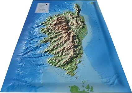 Carte de la Corse relief » Vacances - Guide Voyage