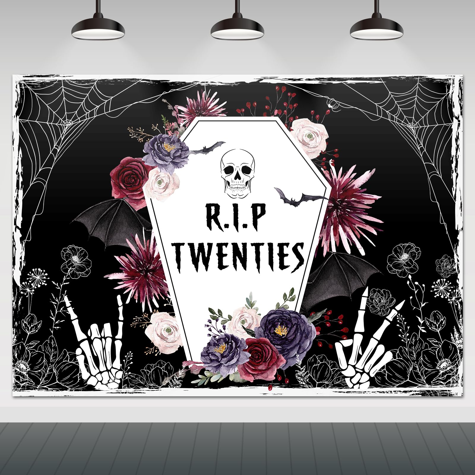 Mocsicka RIP Twenties Party Backdrop Funeral for My Youth Background ...