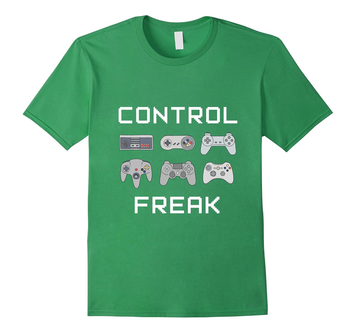 Funny Gamer Shirt Control Freak Gaming Controller Retro Tee-Art ...