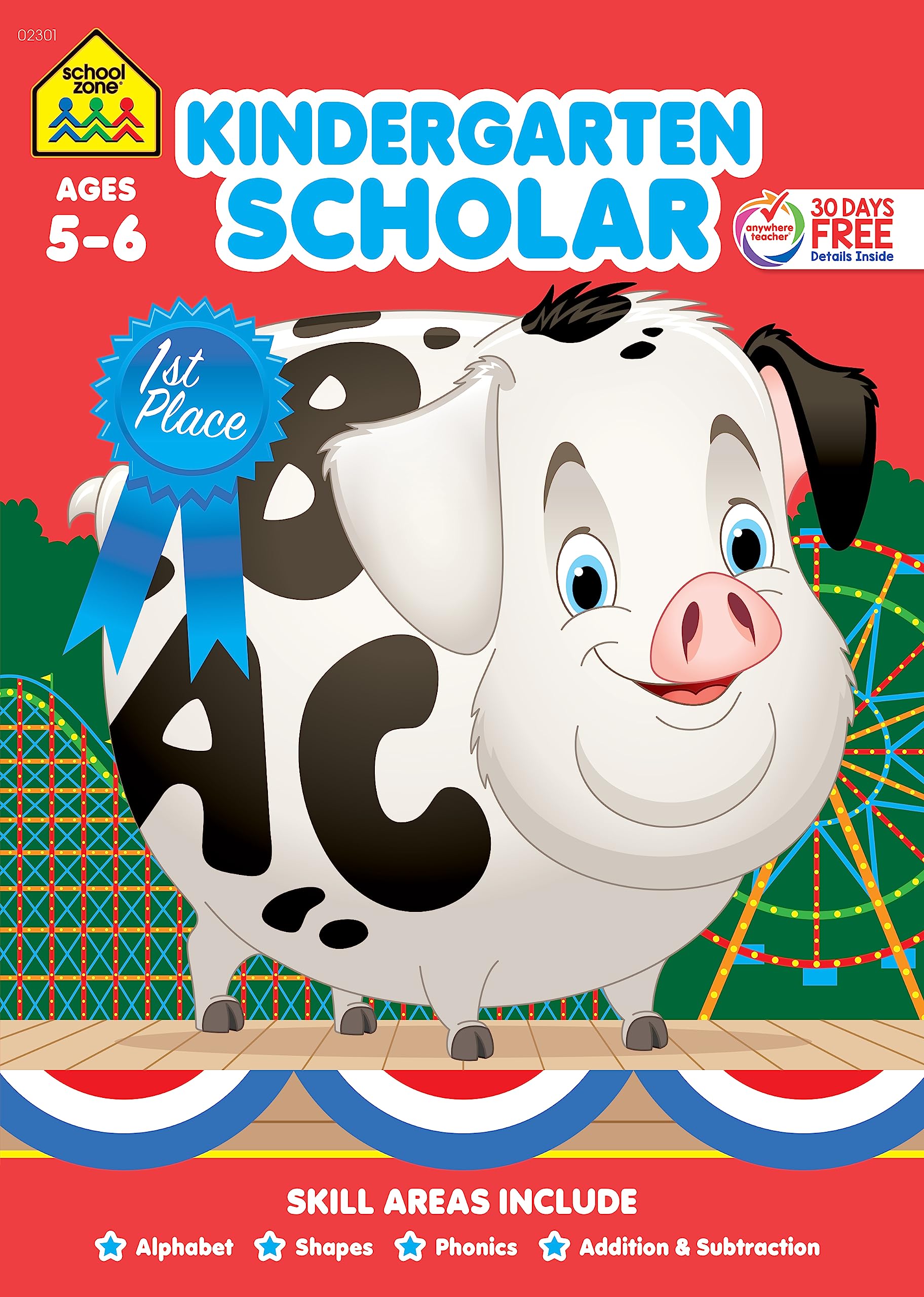 Mua School Zone - Kindergarten Scholar Workbook - 64 Pages, Ages 5 to 6 ...