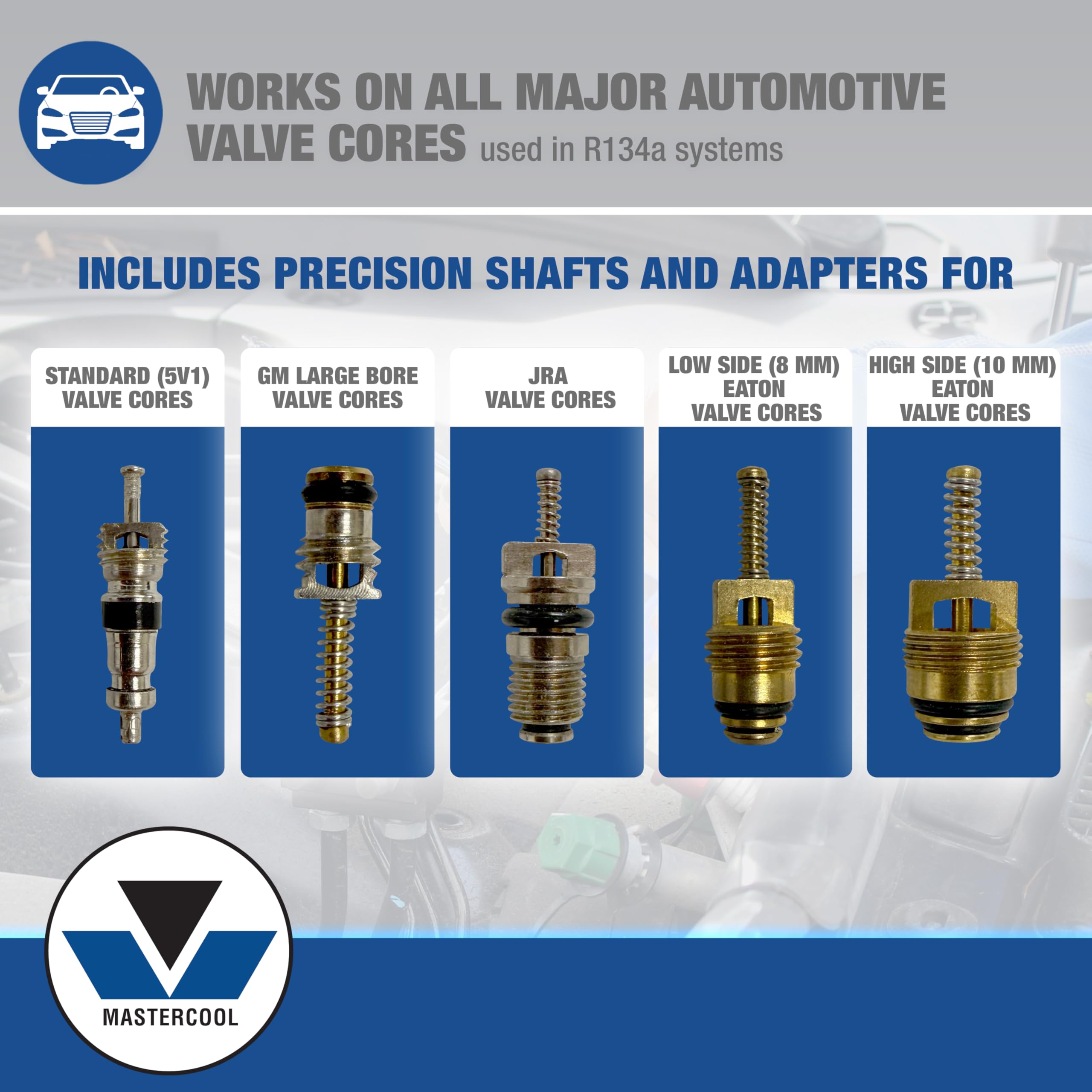 Mastercool 58490 R134a Valve Core Remover/Installer Kit – Works Under ...