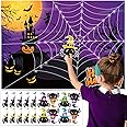 Amazon.com: OurWarm Halloween Party Games Kids Pin The Spider On The ...