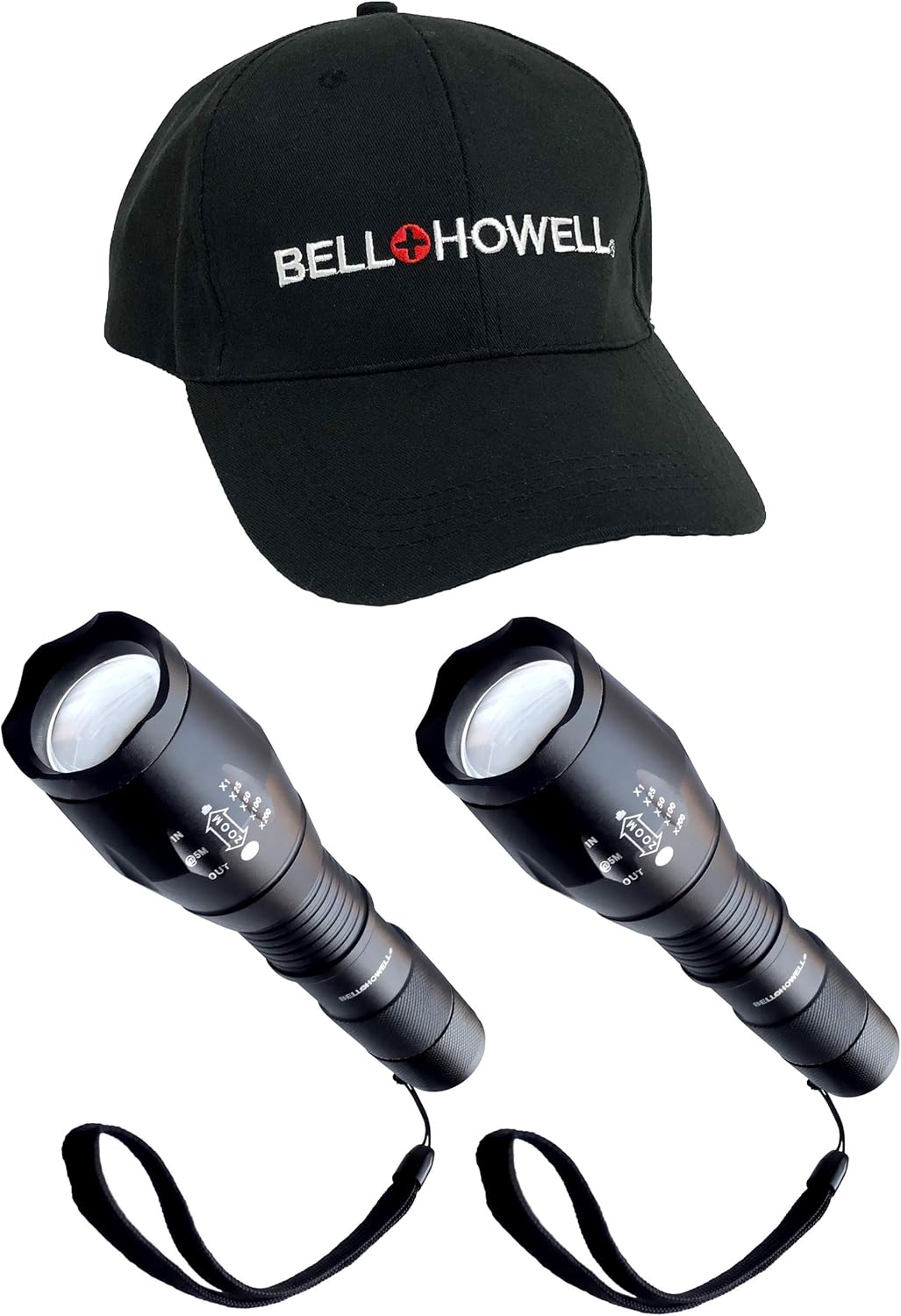 Amazon.com: Bell+Howell 2-Pack TACLIGHT Flashlight with Cap 40x ...