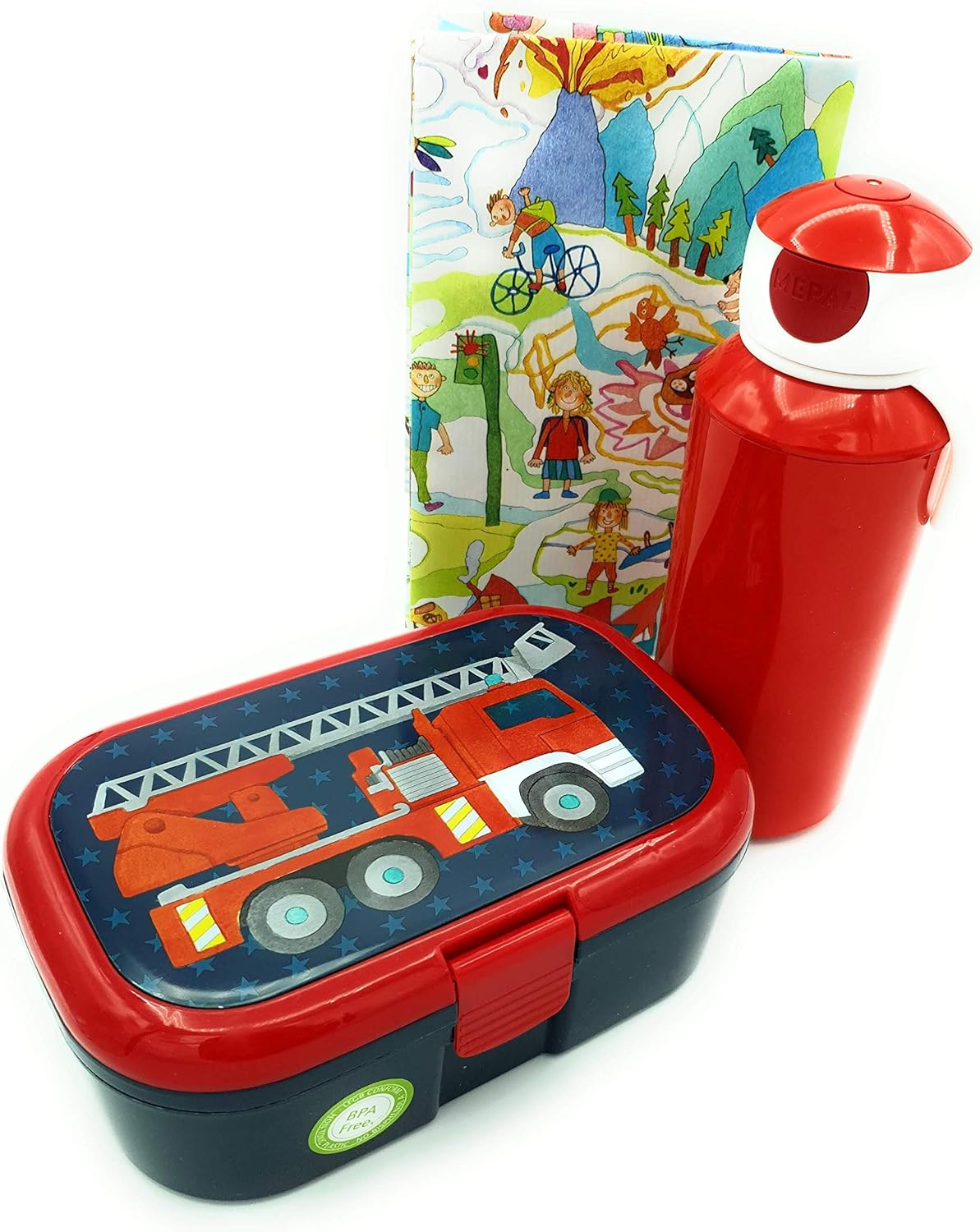 Lutz Mauder Lunch Box Fire Brigade and Drinking Bottle 400 ml Gift Set ...