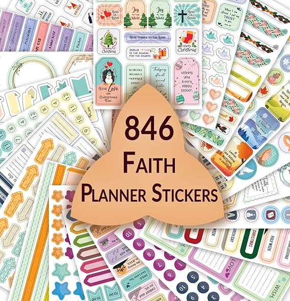 Christian Journaling and Planner Stickers - 840+ PCS Bible, Faith, and ...