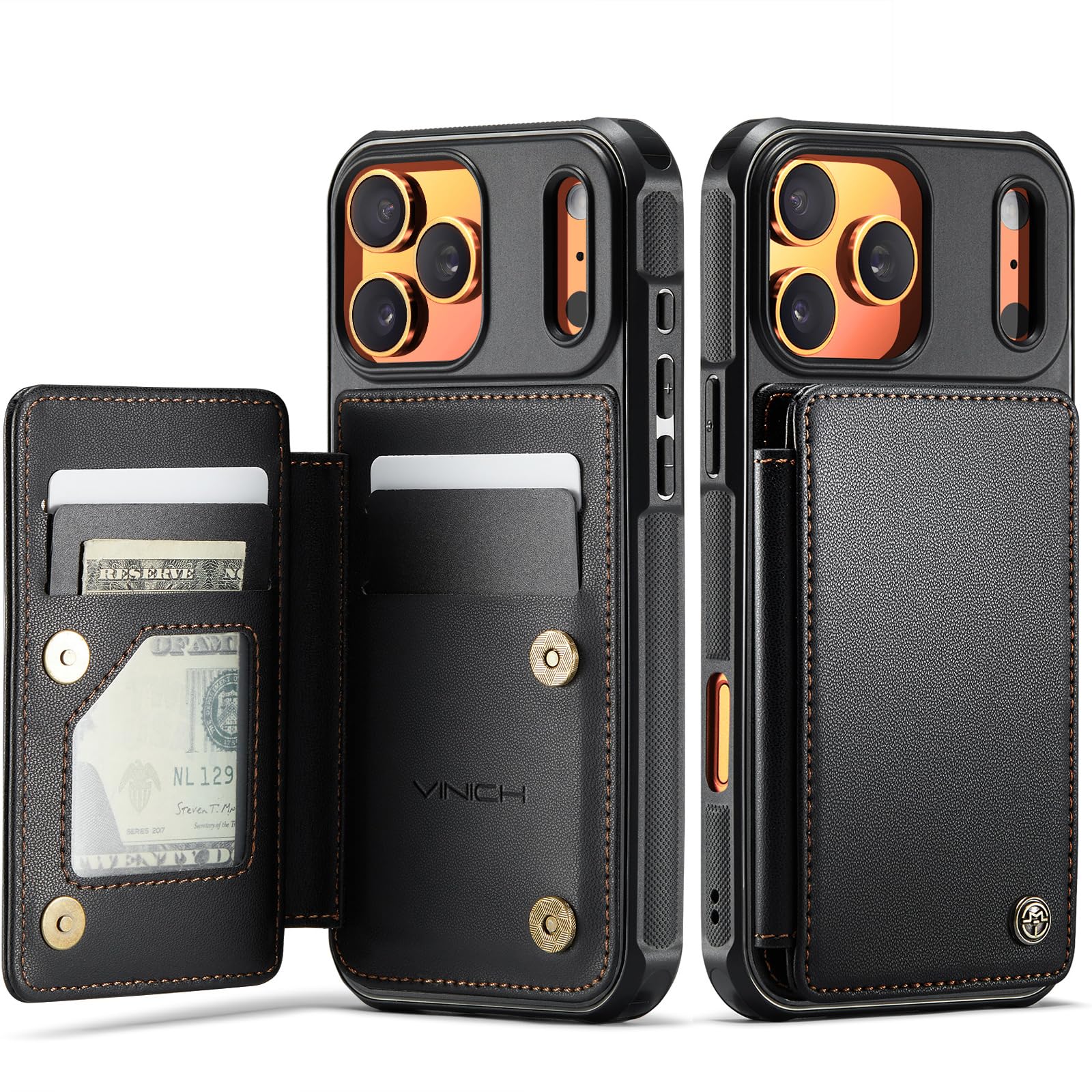 Vinich for iPhone 17 Pro Max Wallet Case with Card Holder, RFID ...