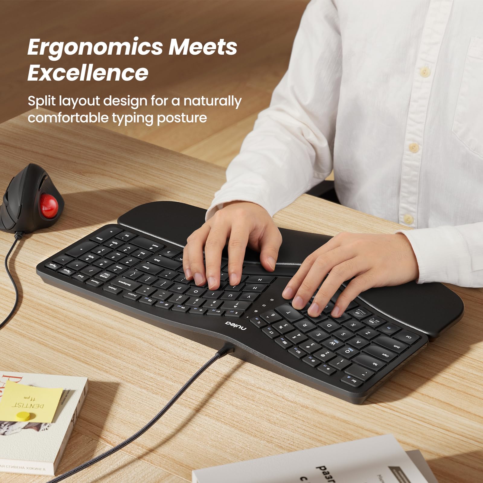 Mua Nulea RT05C Wired Ergonomic Keyboard, Split Keyboard with Cushioned ...