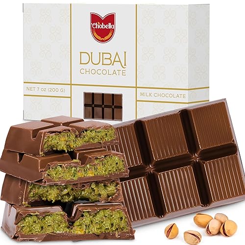 Chobella Dubai Chocolate Bar Pistachio 7oz, Premium Pistachio Dubai ...