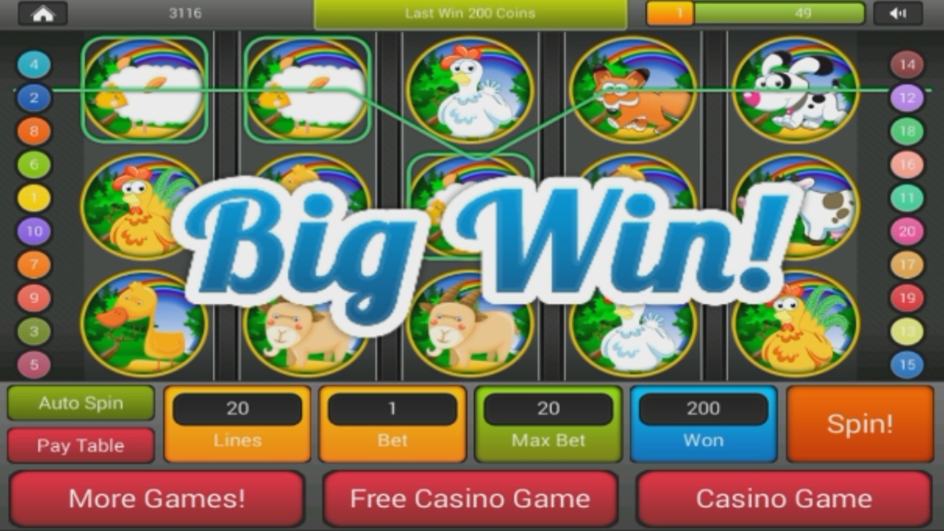 Lucky Day in Animal Farm Slots Gamehouse Casino in Las Vegas Free ...