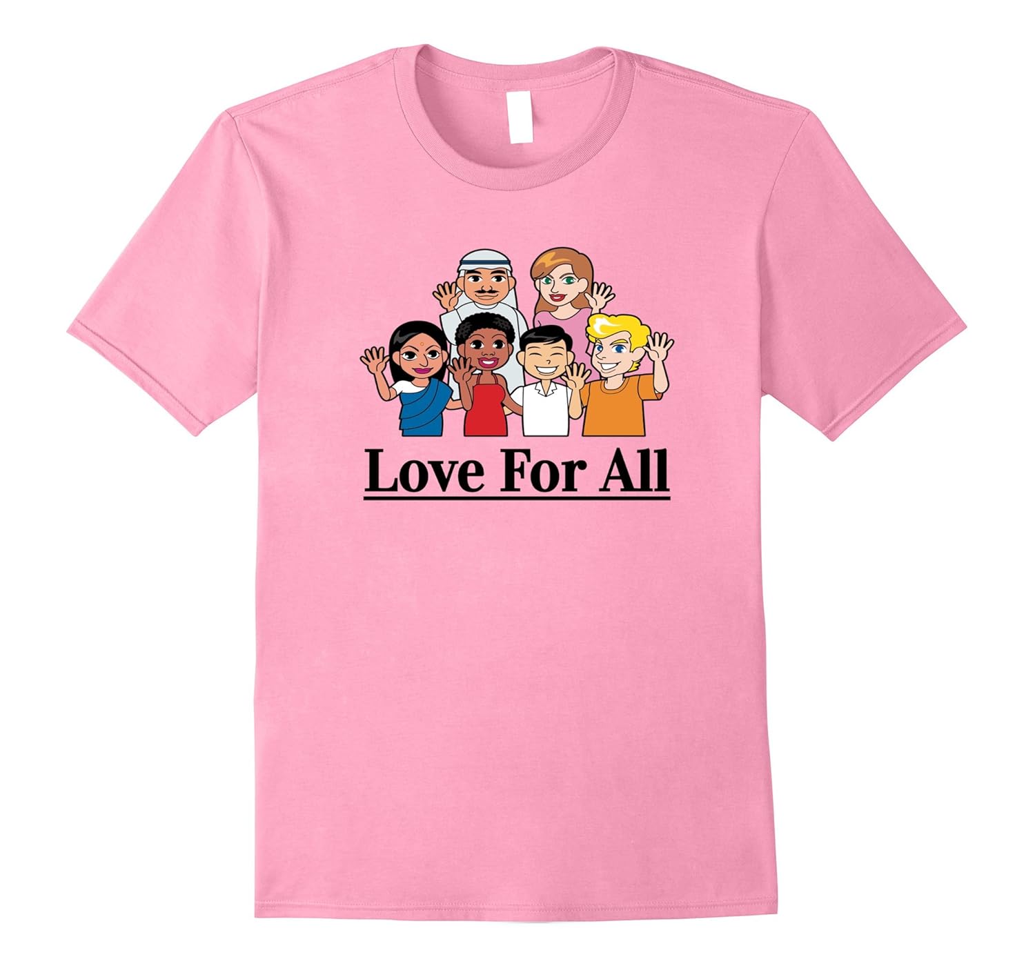 Love For All- Multicultural Race Unity Diversity T-Shirt-Art – Artvinatee