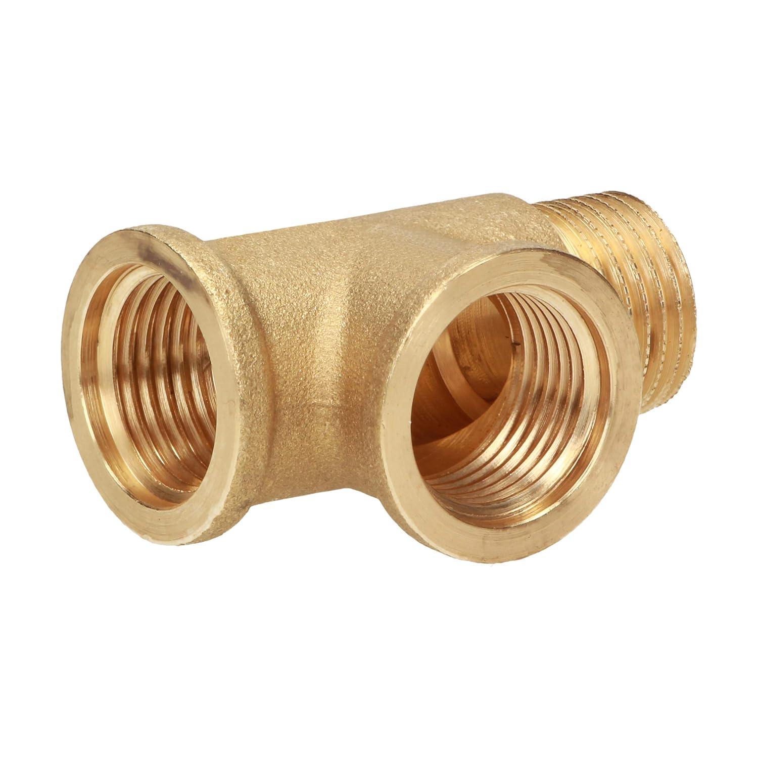 1 1/2″ Brass T-Piece, 2x Female Thread 1x Male Thread, Connector ...