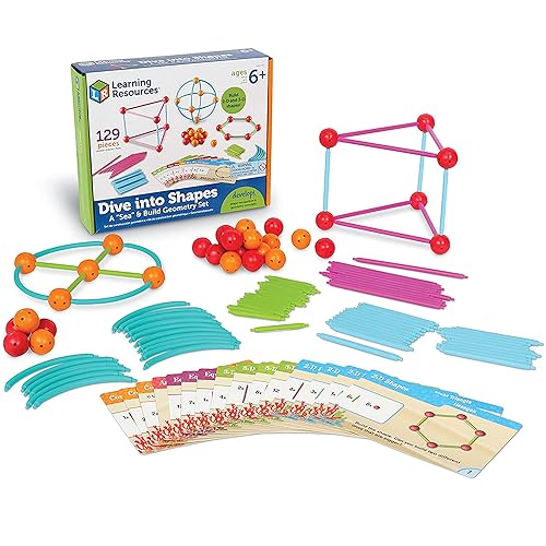 Learning Resources Dive into Shapes! A Sea and Build Geometry Set ...