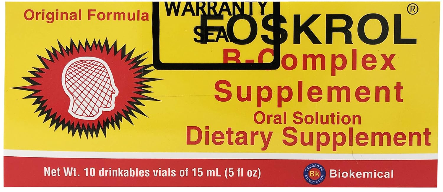 Amazon.com: Foskrol (Complejo B) - B Complex Supplements - 10 Viales ...