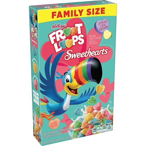 Froot Loops Sweethearts Breakfast Cereal, Fruit Flavored, Valentine's ...