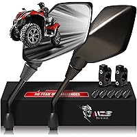 Amazon.com: MZS ATV Mirrors Hawk-Eye Rear View Convex Universal 7/8 ...