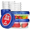 Amazon.com: Stock Your Home 8oz Plastic Containers with Twist Top Lids ...
