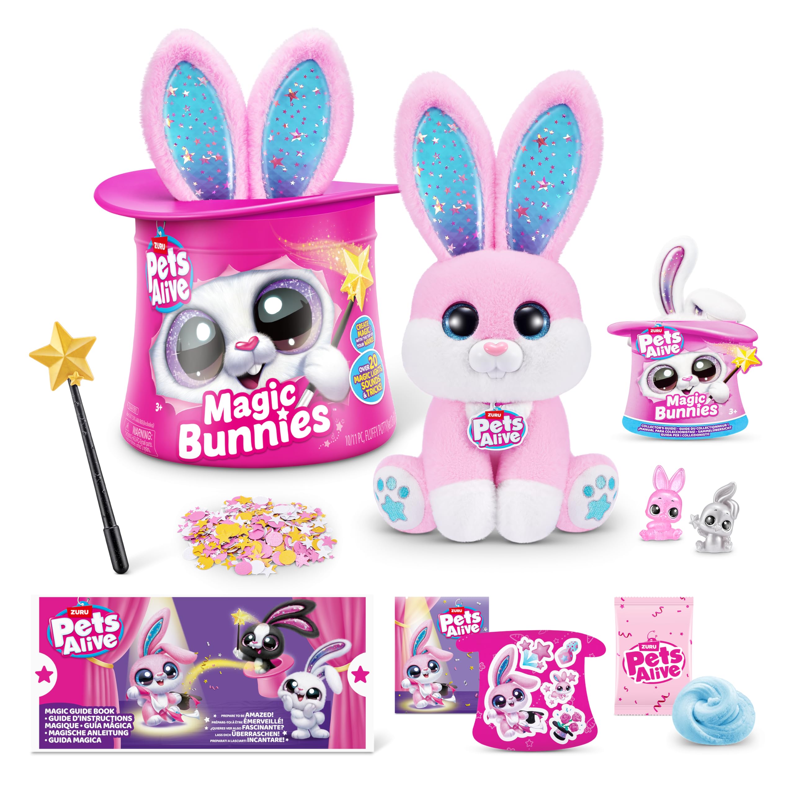 Pets Alive Magic Bunnies (Candy) by ZURU Electronic Plush Unboxing ...
