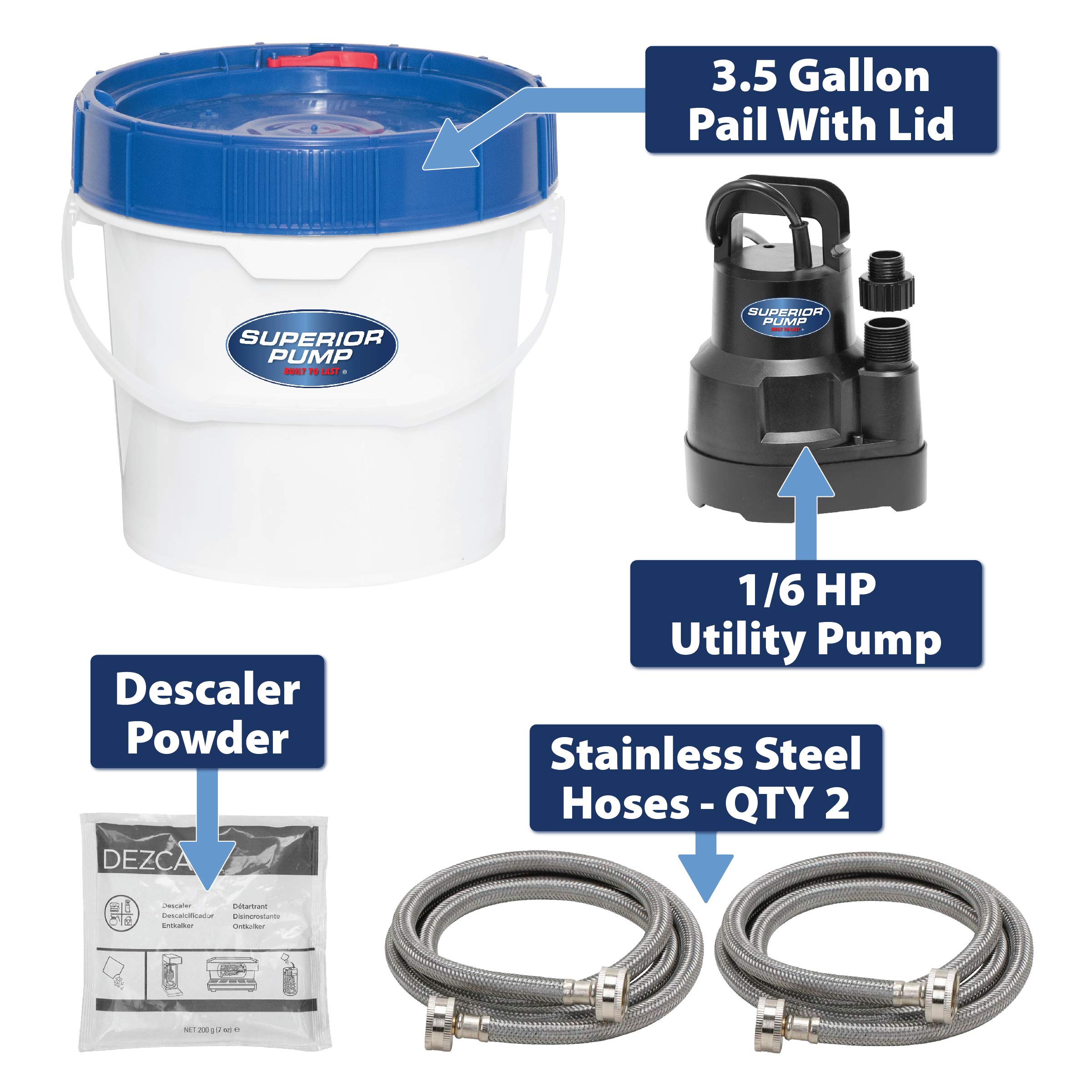 Mua Superior Pump 91660 Tankless Water Heater Descaler Pump Kit with ...