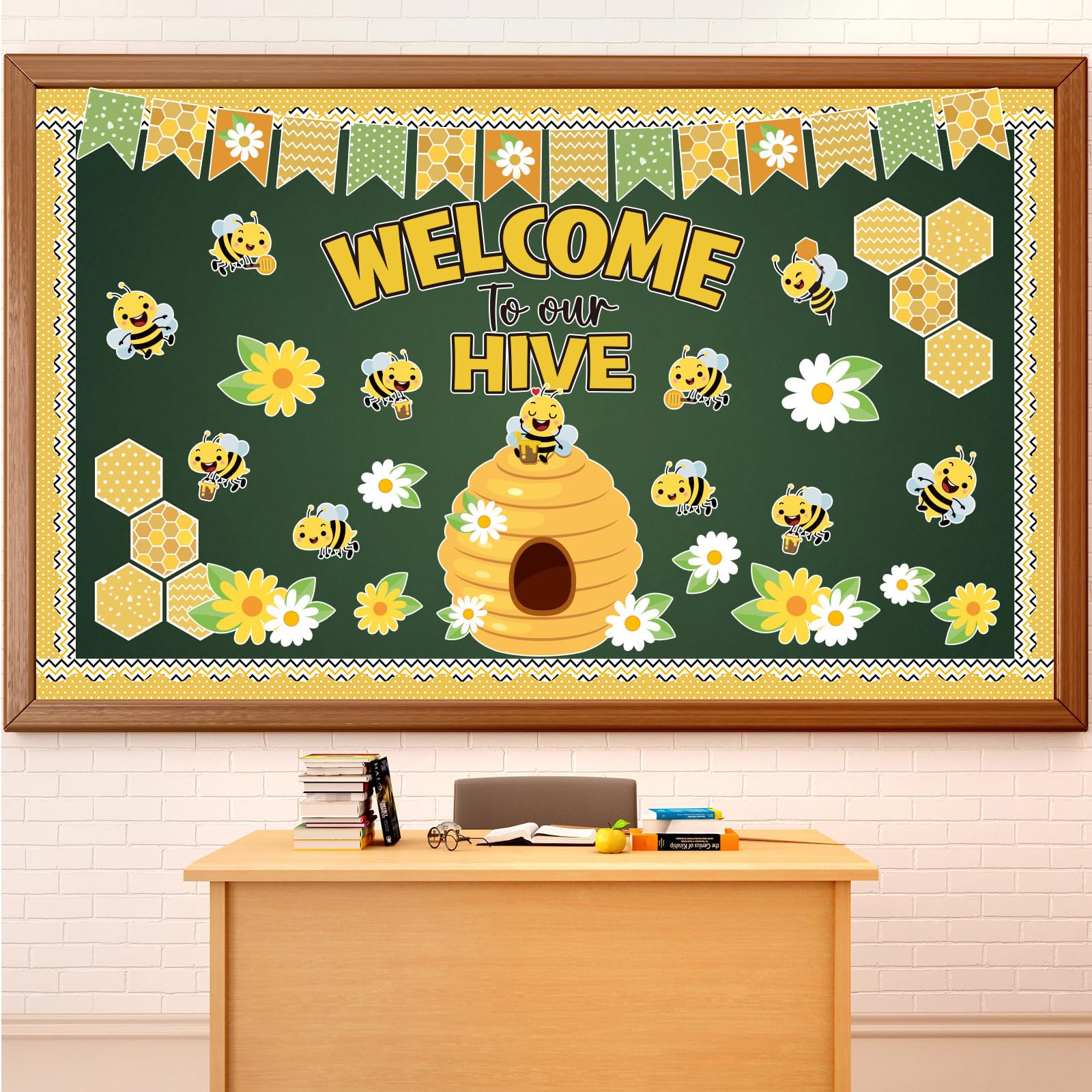 Justforjoyful 77Pcs Bee Bulletin Board Decorations Spring Bee Hive ...