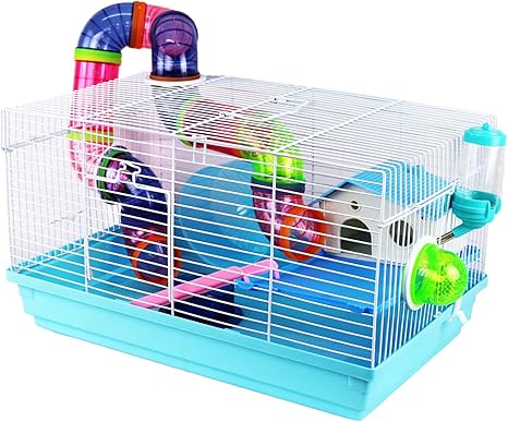 Pet Ting Cage pour Hamster avec Tubes et Accessoires Bleu: Amazon.fr ...