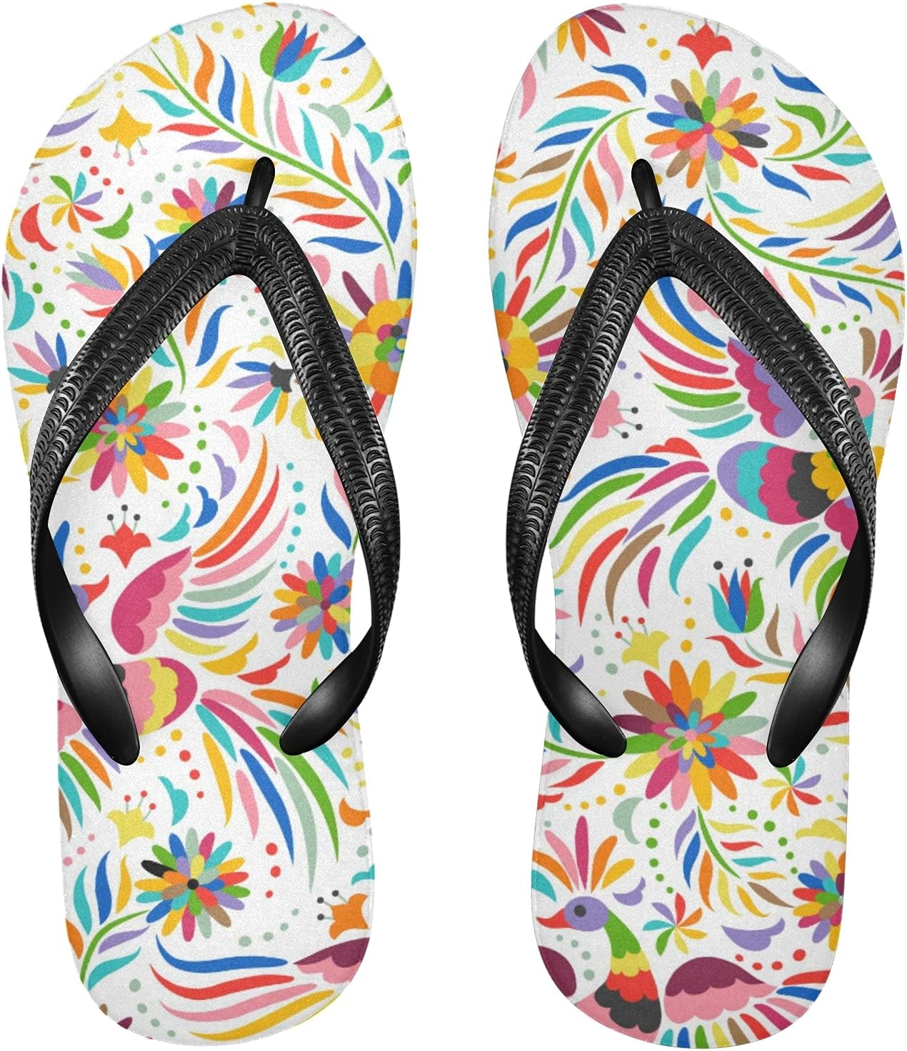 Chanclas unisex antideslizantes mexicanas coloridas y ornamentadas ...