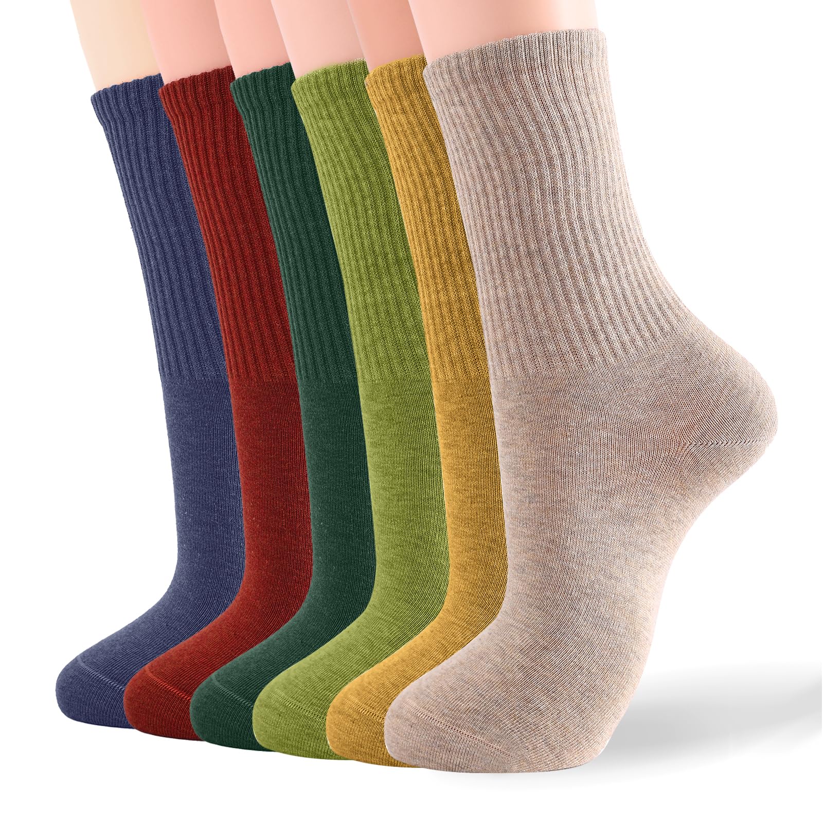 YAGAXI Women's Soft Ankle Nylon Socks - 6 Pairs Casual Thin Comfy ...