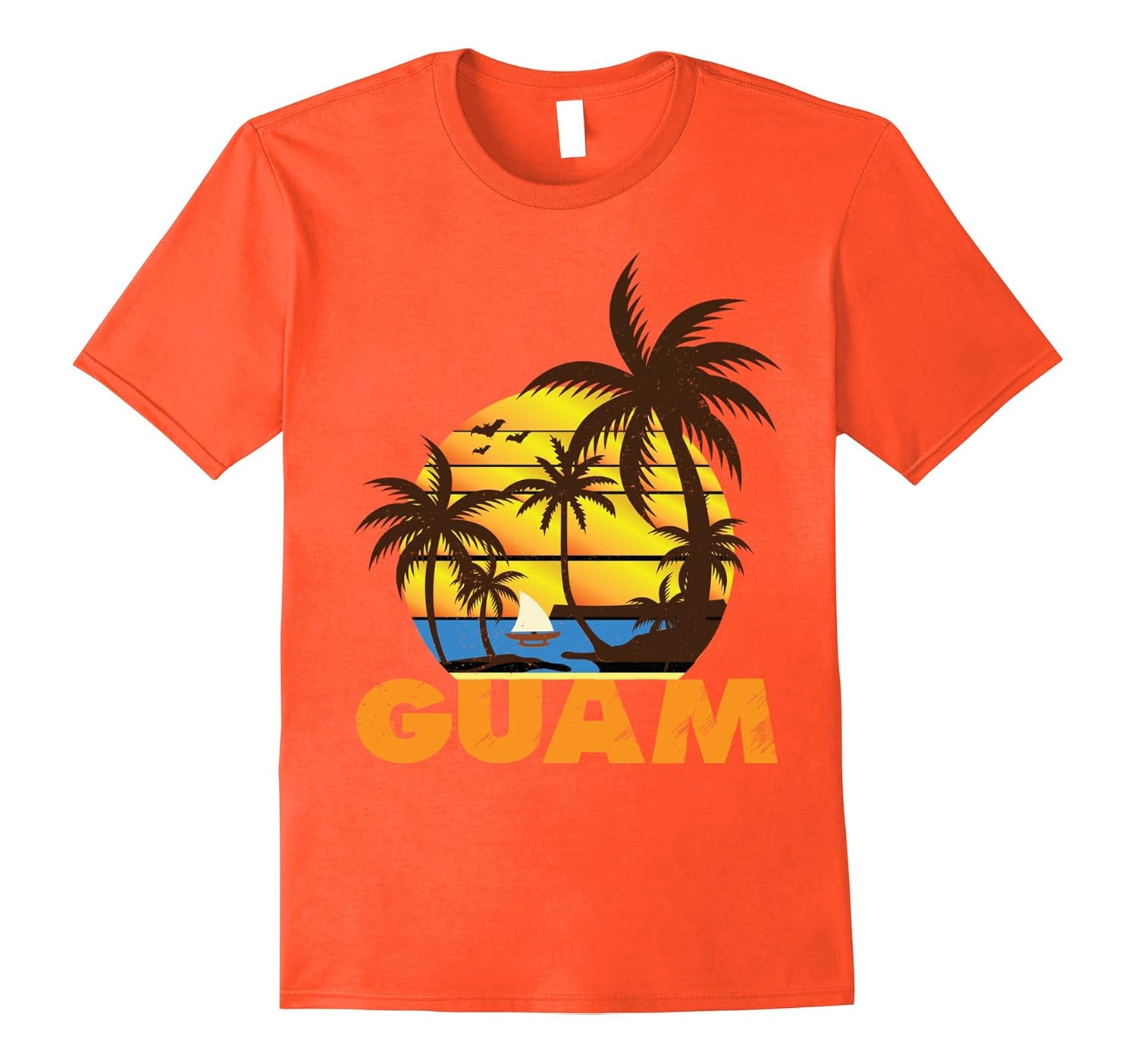 671 Guam USA Seal Retro Art Tshirt Guamanian Chamorro Tees-T-Shirt ...