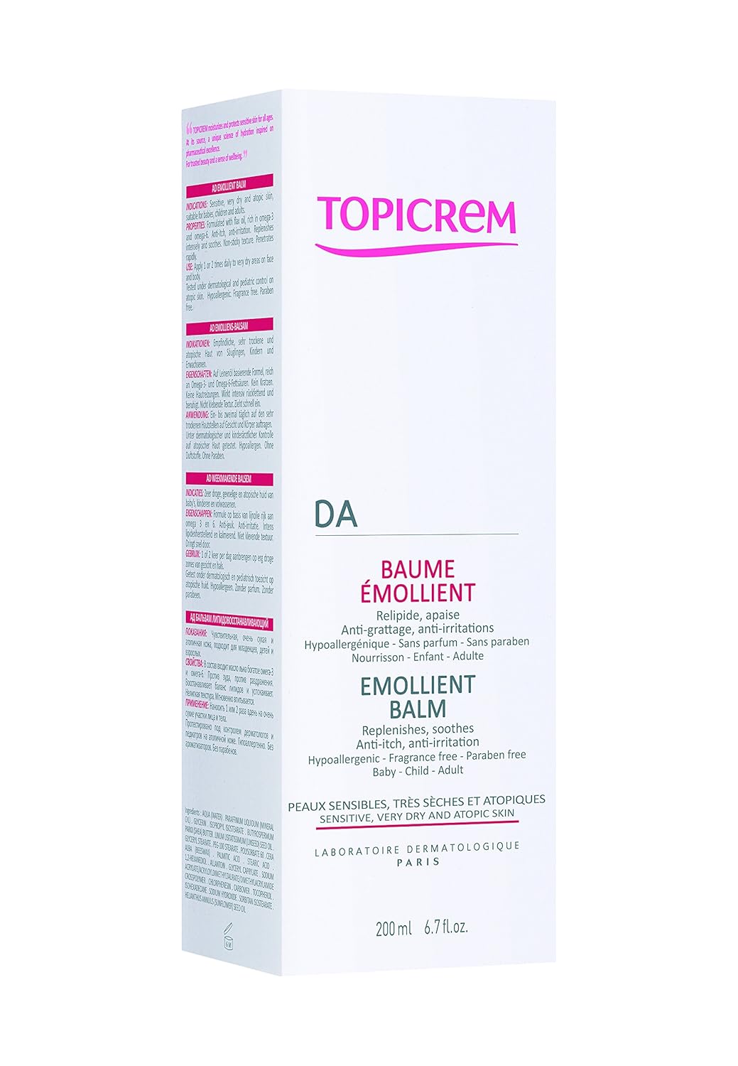 Topicrem Atopic Skin AD Emollient Balm 200ml: Amazon.co.uk: Health ...