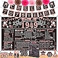 Amazon.com: 75th Birthday Decorations for Women,16PCS Back in 1949 ...