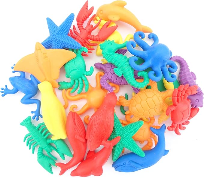 24 Starter Set of Sea Life "Aquatic" Sorting Counters - Sensory Early ...