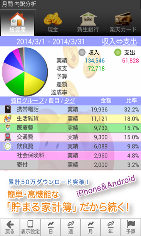 貯まる家計簿 無料版:Amazon.co.jp:Appstore for Android
