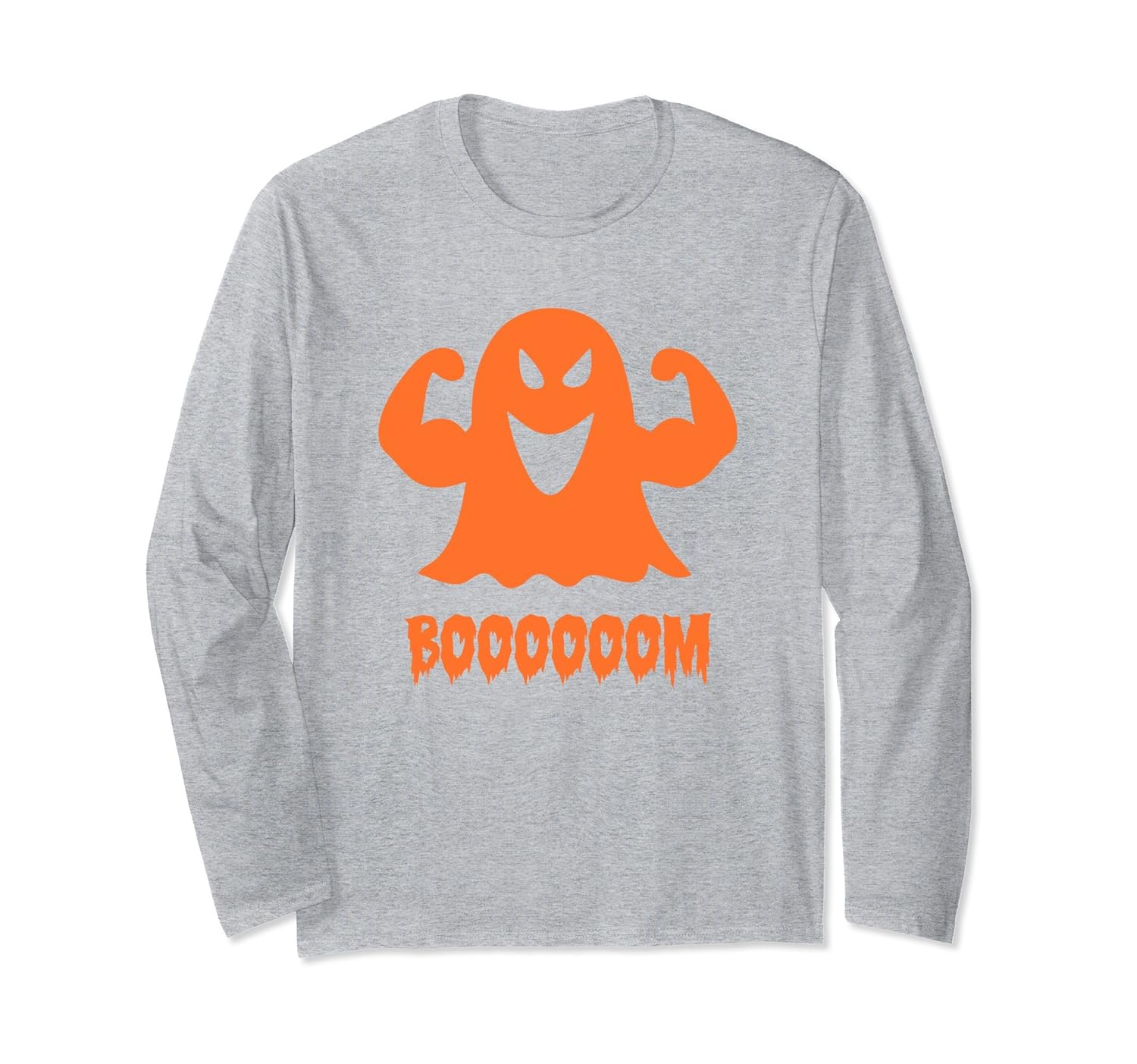Buff Ghost BOOM, Spooky Funny Muscle Ghost Halloween Shirt-4LVS