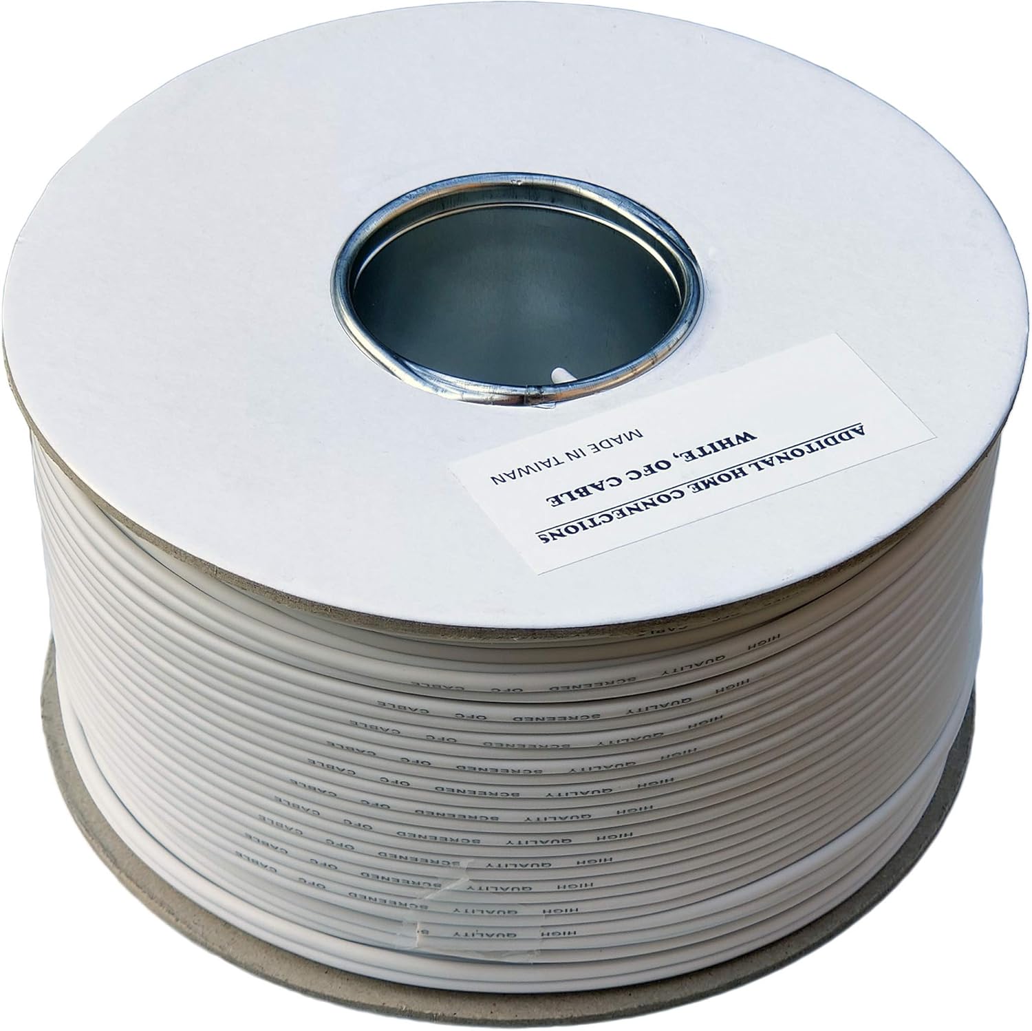 1STec 100m Twin White Individually Screened OFC Lead in figure of 8 ...